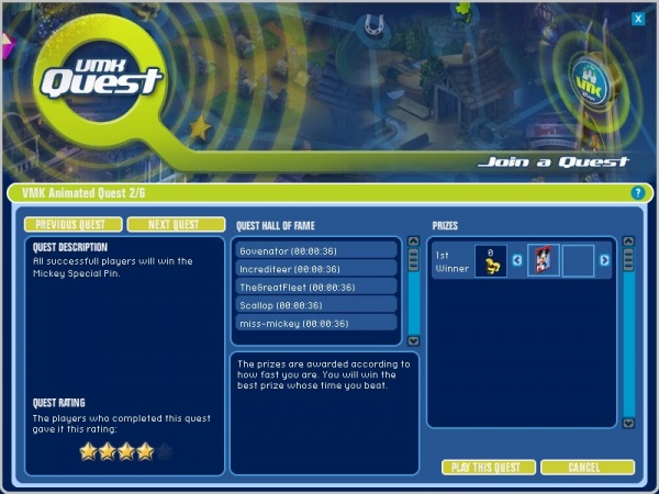 VMK Animated Quest - Disneys Online Worlds Guide (Wiki)
